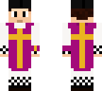 Priest with Violet Vestments | Minecraft Skin