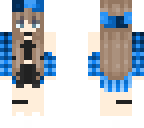 Plaid Blue Cute Girl | Minecraft Skin
