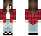 Sam Winchester Female Red Flannel | Minecraft Skin