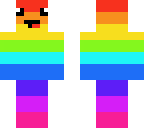 Derpy rainbow with derp face | Minecraft Skin