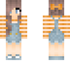 cute overalls girl | Minecraft Skin