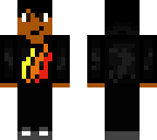 The cool guy fire merch | Minecraft Skin