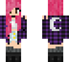 Girl with pink hair | Minecraft Skin