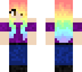 rainbow hair | Minecraft Skins