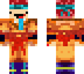 goku derp orange/red remake | Minecraft Skin