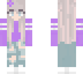Cute Purple Girl | Minecraft Skin