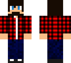 EDIT red checked shirt | Minecraft Skin
