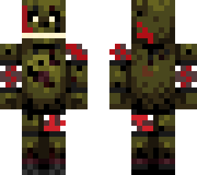 fnaf (custom) ignited springtrap | Minecraft Skin