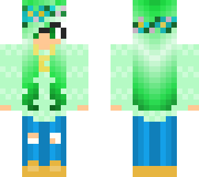 cute green girl | Minecraft Skin