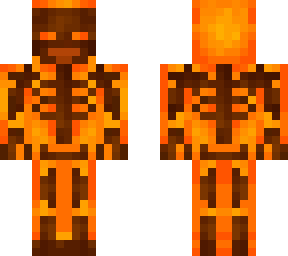 Flaming Skeleton | Minecraft Skin
