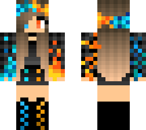 Fire And Water Girl ORIGINAL! | Minecraft Skin