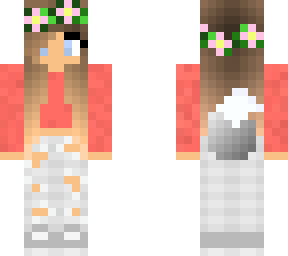 Cute Girl (With wolf tail) | Minecraft Skin