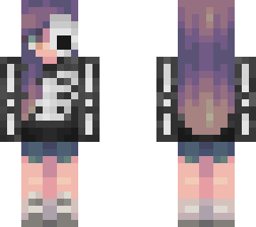 spooky cute skeleton girl | Minecraft Skins