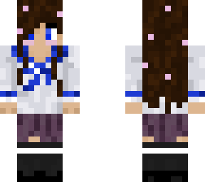 Anime girl minecraft skin layout - retff