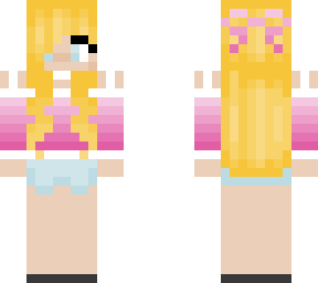Kawaii Pink Blonde Girl | Minecraft Skin