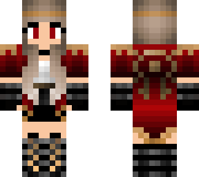 red medieval girl | Minecraft Skin