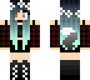 White flower crowned hair | Minecraft Skin