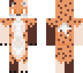 fox furry cookie chocolate brown white orange cute | Minecraft Skins