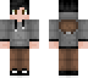 Gray hoodie boy | Minecraft Skin
