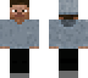 Gray Beanie Steve | Minecraft Skin