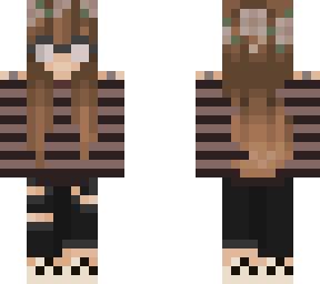 Cute Girl With Glasses | Minecraft Skin