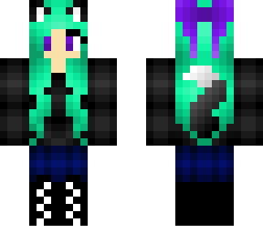 Black Wolf Girl | Minecraft Skin