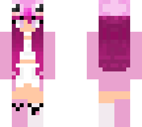 Cute pink Angel from stitch girl | Minecraft Skin