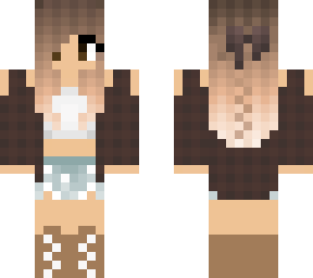 Cute brown hair and brown eyes girl | Minecraft Skin