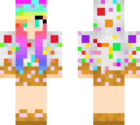 Rainbow cake girl! | Minecraft Skin