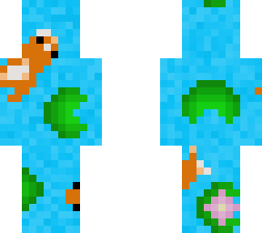 carp fish in a pond - pixel art | Minecraft Skin