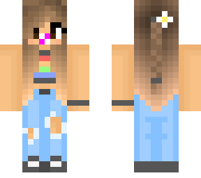 Fixed girl sucking a pacifier | Minecraft Skin