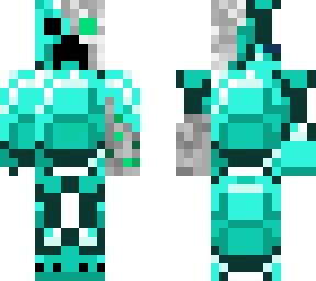 cyborg Diamond creeper | Minecraft Skin