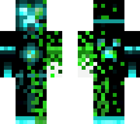infected cyborg creeper | Minecraft Skin