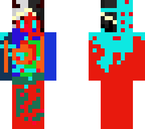 Unicorn puke man | Minecraft Skin