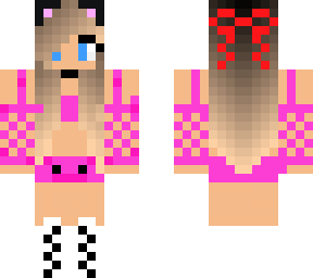 pink cat girl | Minecraft Skins
