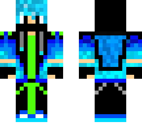 Awesome blue hair boy! | Minecraft Skin