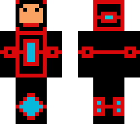 red and black armor suit | Minecraft Skin