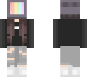 Updated Television Head Girl | Minecraft Skin