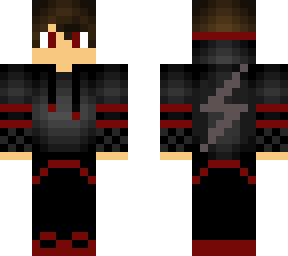 Red And Black Lightning Strike Jacket Boy | Minecraft Skin