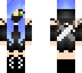 Blue Hair Assassin Girl | Minecraft Skin