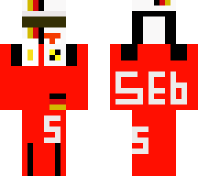 Sebastian vettel F1 suit skin | Minecraft Skin