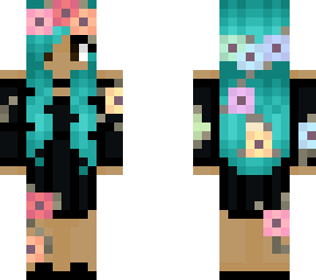 edited Galaxanias cute flower girl skin | Minecraft Skin