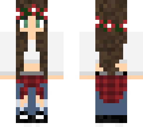 Girl, floral wreath | Minecraft Skin