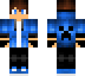 Blue Creeper Gamer | Minecraft Skin