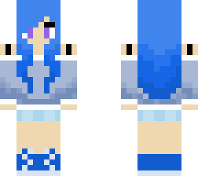 cute blue girl | Minecraft Skin
