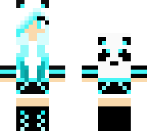 teal panda | Minecraft Skin