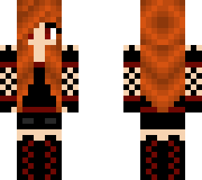 Gothic girl with ginger hair | Minecraft Skin