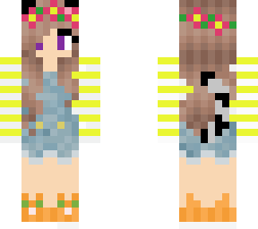 cat girl with cat slippers | Minecraft Skin