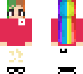 Rainbow Hair Girl | Minecraft Skin