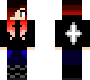 Bad girl with Star hoodie | Minecraft Skin